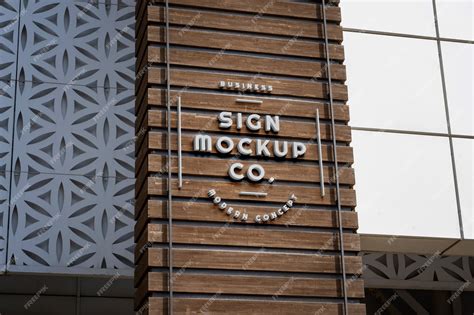 건물에 브랜딩 로고 모형 프리미엄 Psd 파일