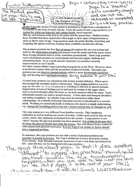 The Complete Yoga Plus Blog Yoga Teacher Handouts The Purpose Of Yoga