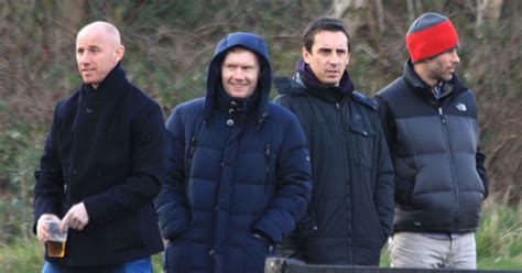 Pictured Manchester United S Class Of 92 Take Time Out To Watch Local