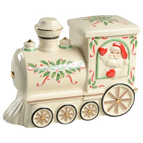 Holiday Dimension Figural Cookie Jar And Lid By Lenox Replacements Ltd