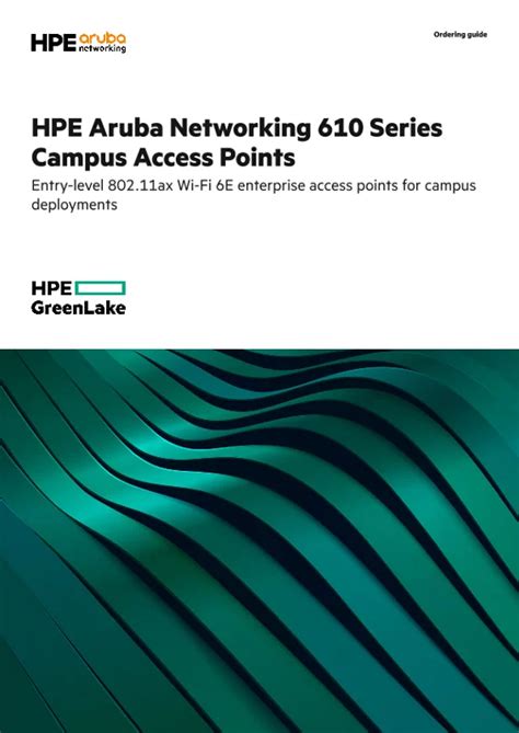 Hpe Aruba Networking 610 Series Campus Access Points
