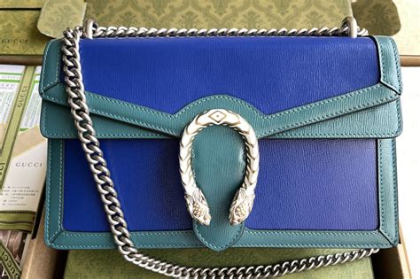 Gucci Dionysus Small Shoulder Bag In Blue Leather With Turquoise Leather Unrb Ru