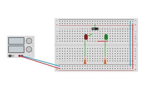 Circuit Design Ligar Led Tinkercad