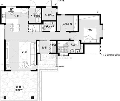 1층 평면도 호미파이 And Homify 꿈의 집 도면 집 평면도 평면도