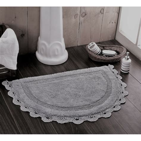 Dovecove Crochet Circle 100 Cotton Non Slip Floral Bath Rug And Reviews