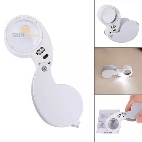 Lupa De Bolsillo Con Lupa Led De 40 X 25 Mm En La Funda Mercadolibre