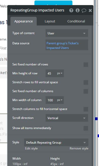 Row Layout Inside Repeating Group Responsiveness Bubble Forum
