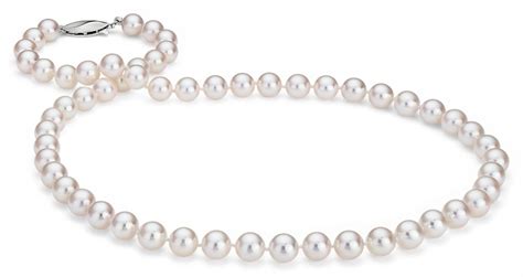 Classic Akoya Cultured Pearl Strand Necklace In 18k White Gold 7 0 7