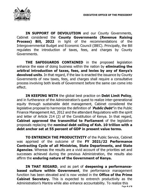 ForeignAffairsKenya On Twitter RT StateHouseKenya Cabinet
