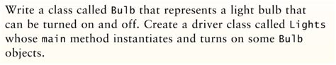 Solved Write A Class Called Bulb That Represents A Light