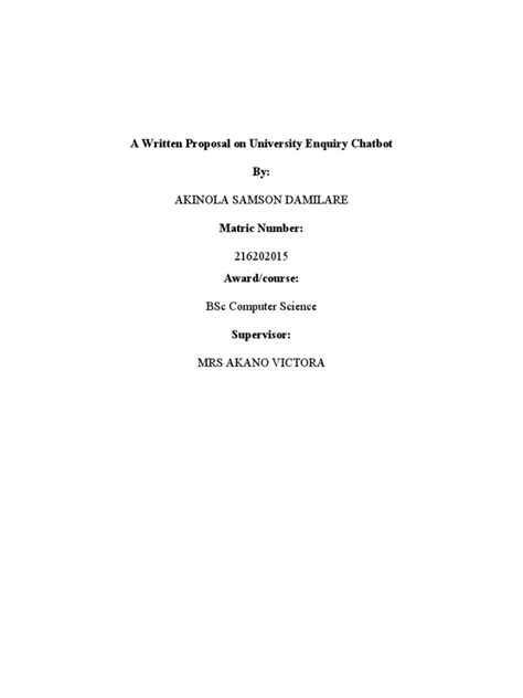 Proposal On Chatbot Design Pdf Software Engineering Software