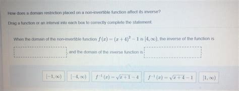 solved how does a domain restriction placed on a