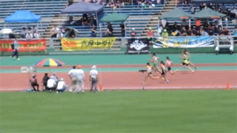 福岡県中学通信陸上 2年女子100m 準決勝1組 Youtube