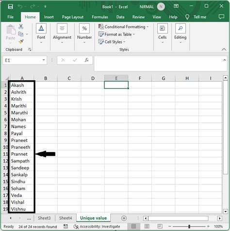 How To Create A List Of Unique Values From Multiple Worksheets In Excel