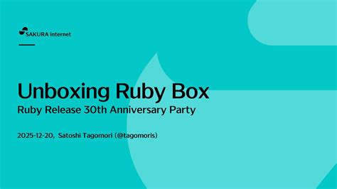Unboxing Ruby Box Speaker Deck
