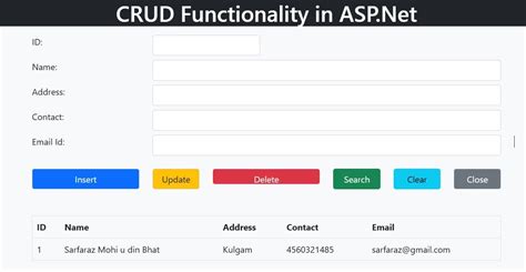 Create Asp Net Web Form Application With Sql Server Database Connection