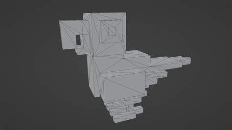 voxel blue parrot model turbosquid 1992480