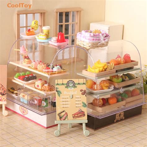 Cooltoy โมเดลตู้เค้กจําลอง ขนาดมินิ สําหรับตกแต่งบ้านตุ๊กตา 112 Hot