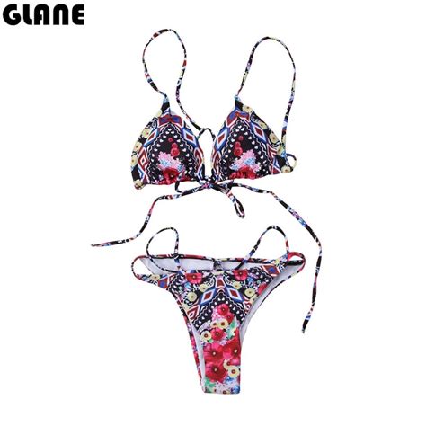2018 New Push Up Strap Sexy Bikini Set Thong Women Swimwear Swimsuit Bathing Suit Beach Wear