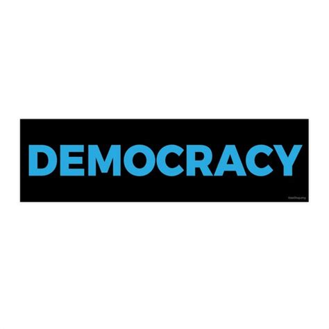Democracy Magnetic Bumper Sticker Etsy