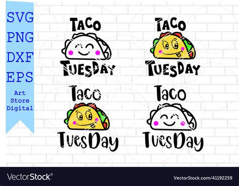 Taco Tuesday Svg Taco Bout Cute Svg Taco Svg Vector Image