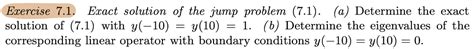 Solved Exercise 71 Exact Solution Of The Jump Problem
