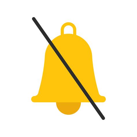 Turn Off Notifications Bell Silent Mode Icon In Flat Style Design Isolated On White Background