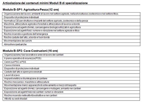 MODULO B CONTENUTI MINIMI PER RSPP E ASPP