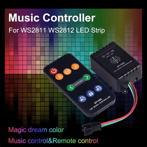 Muziek Controle Led Strip Set Droom Kleur Ws2811 L Grandado