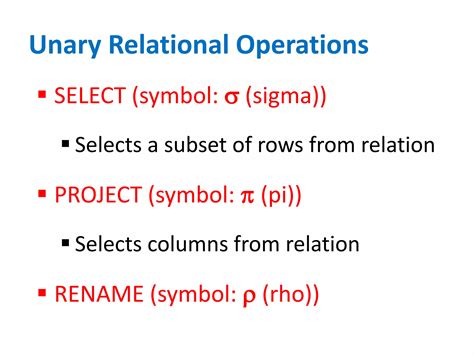 relational algebra in dbms ppt