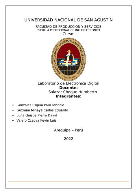 Digitales Lab 6 Sadasf Universidad Nacional De San Agustin Facultad