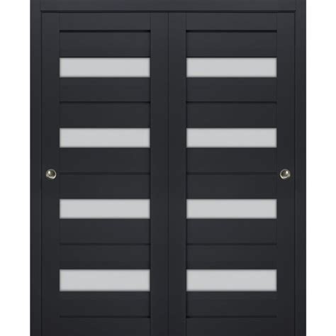 Sartodoors Veregio Frosted Glass Paneled Wood Sliding Closet Doors