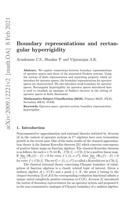 Pdf Boundary Representations And Rectangular Hyperrigidity