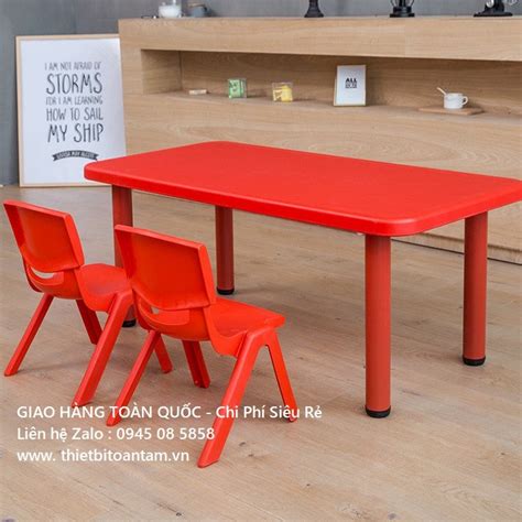 Bàn Học Cho Bé Nhựa Nhập Khẩu 6 Chổ Ngồi Thiết Bị Toàn Tâm