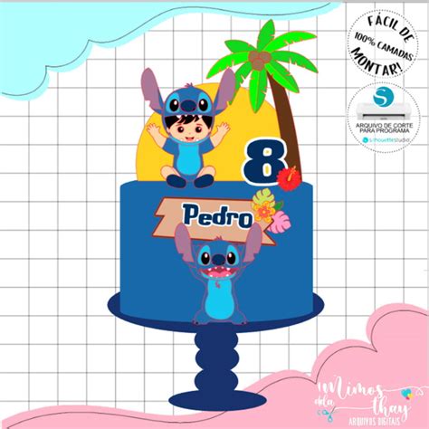 Arquivo De Corte Topo De Bolo Lilo E Stitch Baby 002 Elo7