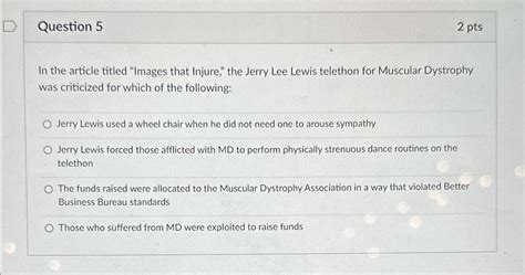 Solved Question 52 PtsIn The Article Titled Images That Chegg