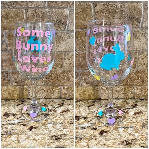 Easter Wine Glass Etsy