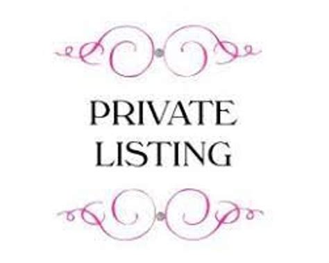Private Listing Etsy