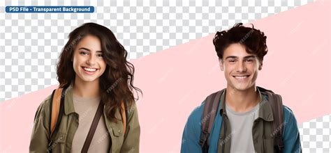 Premium Psd Assortment Of Cheerful Male And Female University Students
