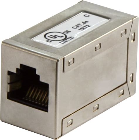 ADATTATORE PASSANTE CON 2 CONNETTORI RJ45 8P8C FEMMINA FEMMINA CAT 6