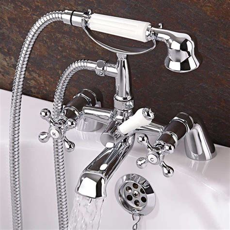 Sterling Traditional Bath Shower Mixer And Basin Tap Pack Hot And Cold Pair