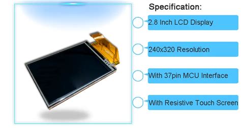 240x320 TFT Display Serial Interface 2 8 Inch TFT LCD Touch Screen