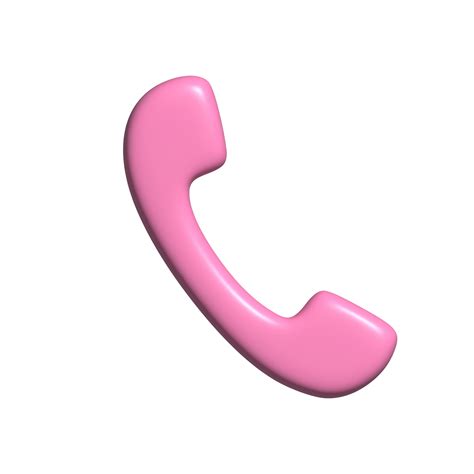 Phone Icon Pink 3d Render 22278073 Png