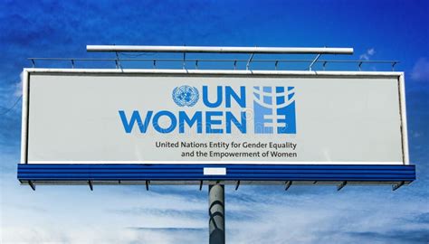 Advertisement Billboard Displaying Logo Of Un Women Editorial Photo