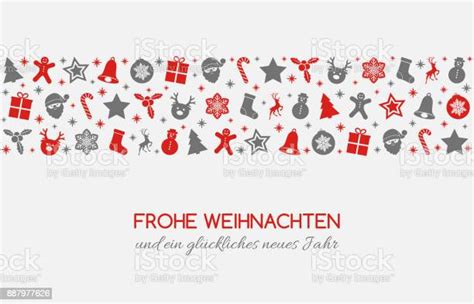 Frohe Weihnachten독일에서 메리 크리스마스 장식으로 크리스마스 카드의 개념입니다 벡터입니다 12월에 대한 스톡 벡터