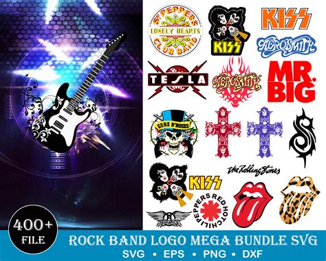 400 Rock Band Logo Bundle Svg Rock Band Svg Logo Rock Band Inspire