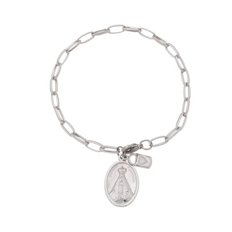 Pulseira Cadeia da consagração medalha de Nossa Senhora Aparecida