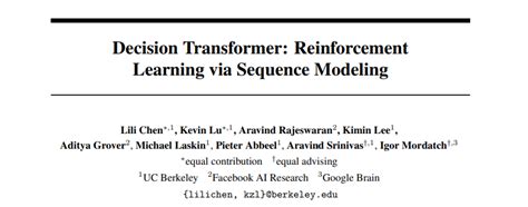 Decision Transformer 논문 리뷰