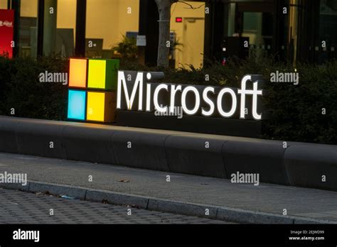 The German Headquarters Of Microsoft In Munich Microsoft Is The Second