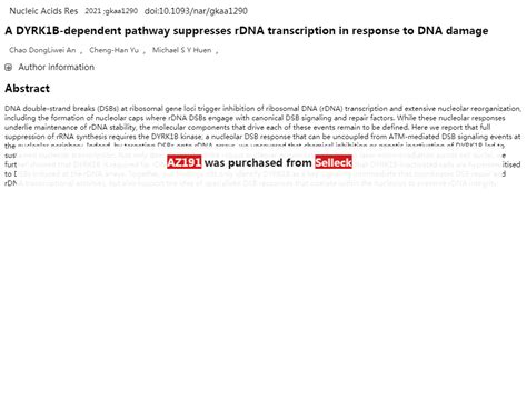 Dyrk Inhibition Dyrk Inhibitor Review
